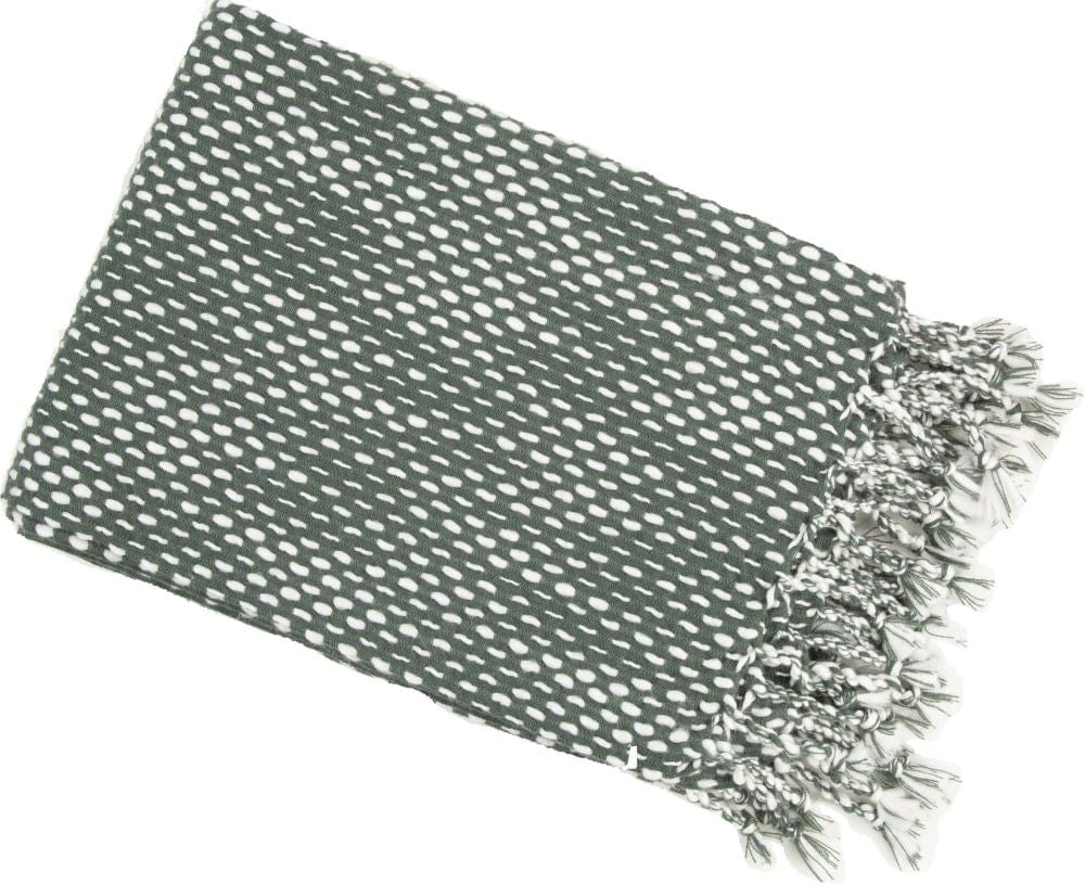 RAINDROP EFFECT THROW IVORY/JADE Ivory / 130x180 cm | Malini Cushion ...